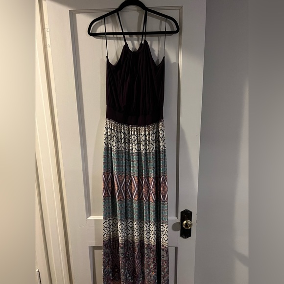 Gilli | Dresses | Maxi High Neck Draw String Halter Dress | Poshmark